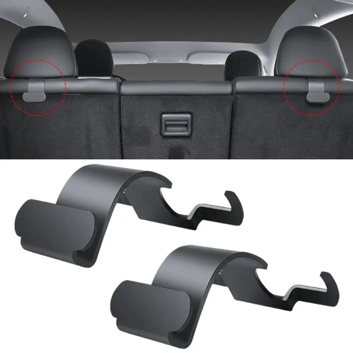 2pcs Rear Headrest Hook for Tesla Model Y Organizer Center Console Head ...