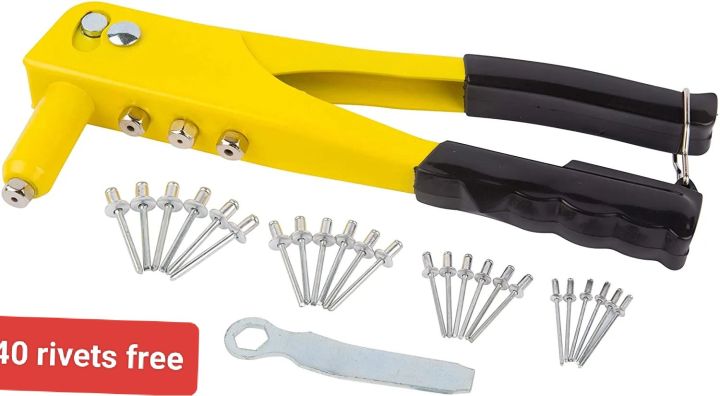 Hand Rivet Gun With Rivets With 40 different size Riverter | Daraz.pk