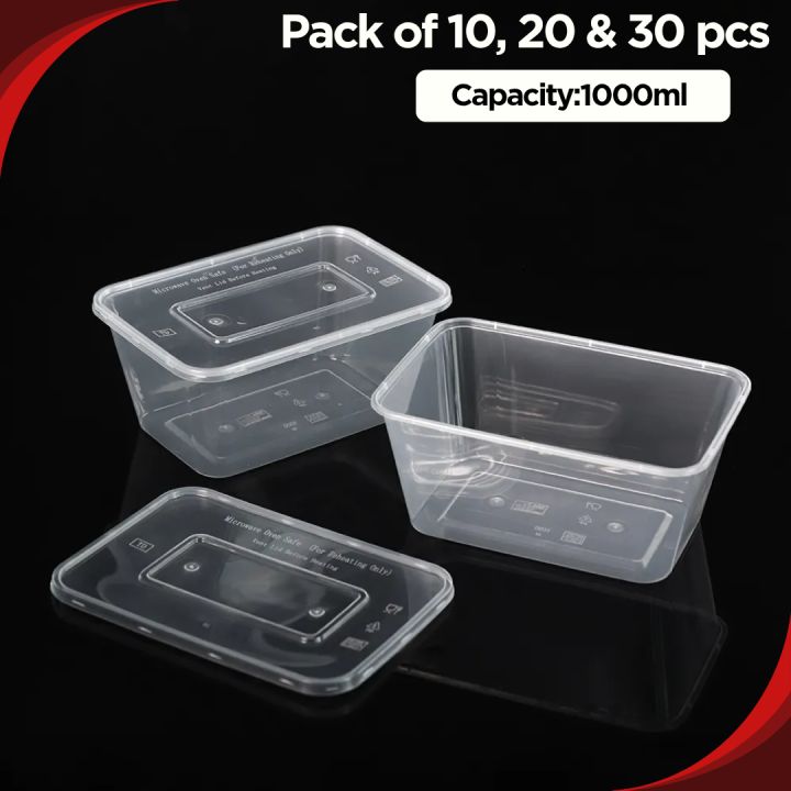 1000ml Disposable Plastic Boxes For Food Storage and Packing ...