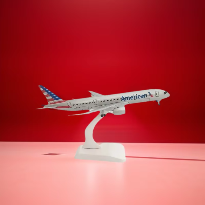 1/400 Scale Metal Toys Kids Airplane Model 20cm B777 American Airlines ...