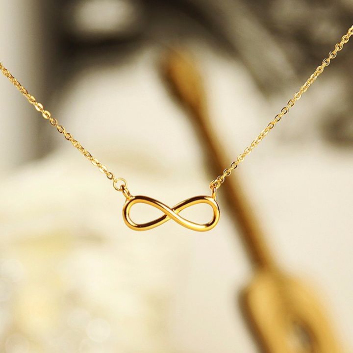 Boho Charm Infinity Pendant Choker Necklace Femme Stainless Steel Couple Wedding Jewelry ...