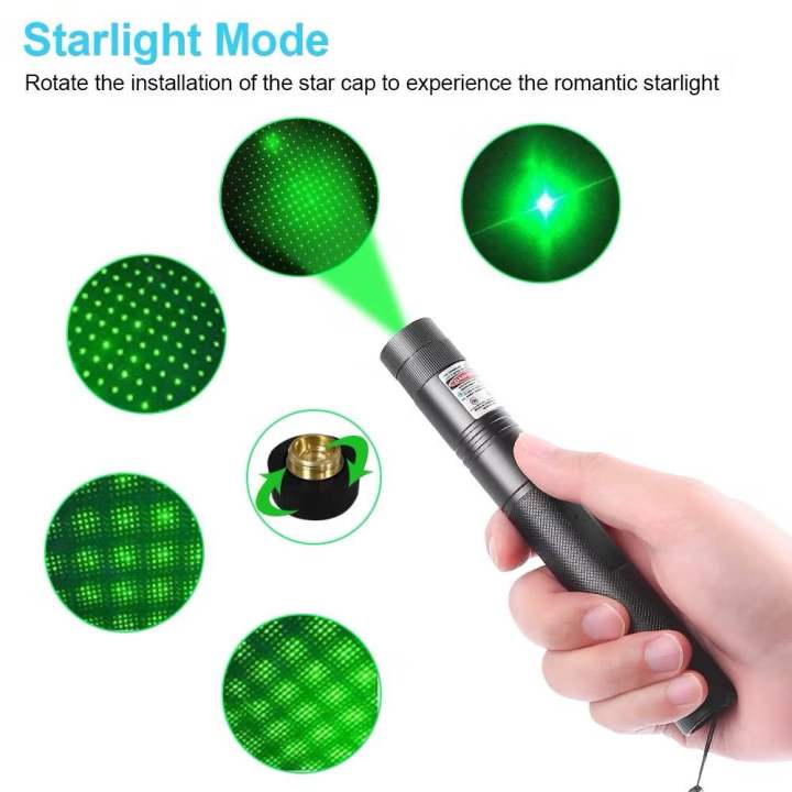 532nm 5mw 303 Green Laser Pointer Laser Pen Rechargeable Visible Beam ...