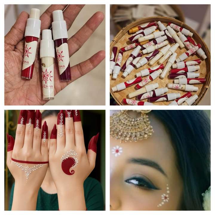 Kumkum Bindi Kolka Design Traditional Indian Bridal Makeup Cosmetic ...