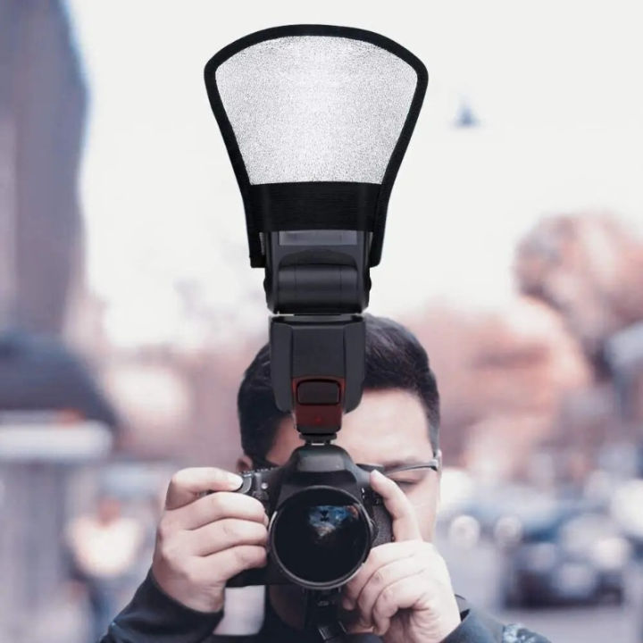 ‌360° Rotatable Flash Diffuser – Silver Reflector Softbox for Macro ...