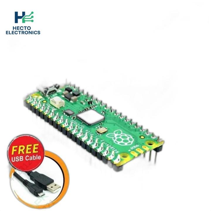 Pre Soldered Raspberry Pi Pico Rp2040 Microcontroller With Usb Cable ...