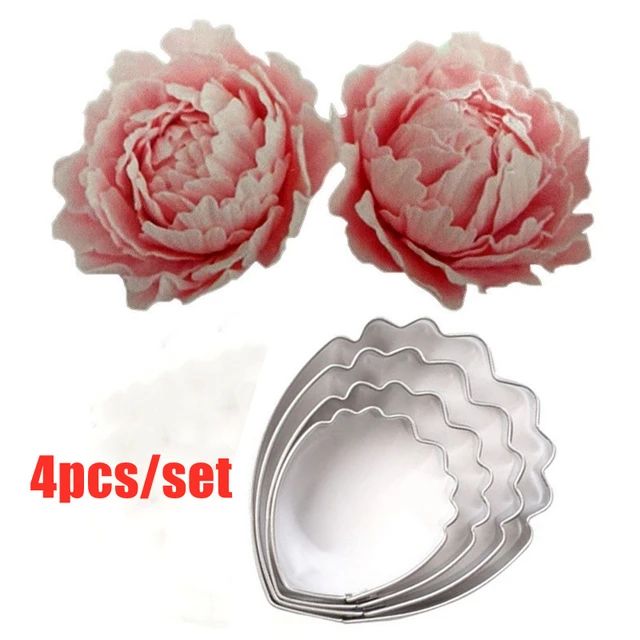 peony flower pluner & steel fondant cutter set 3pcs & 4pcs | Daraz.lk
