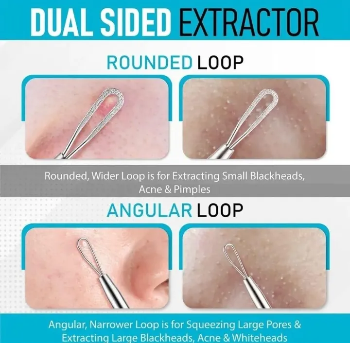 Dual side black head removal pin pimple proper tool | Daraz.pk