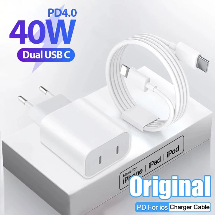 40W PD Fast Charger USB Type C Charger For iPhone 17 16 15 Pro Max ...