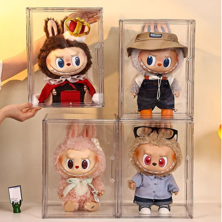 Labubu Display Box Transparent Labubu Big Leader Summer Doll Cotton ...