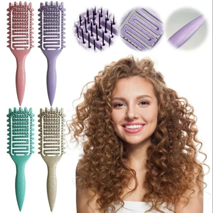 1Pcs Curl Define Styling Brush - Hollow out Detangling Hair Brush for ...
