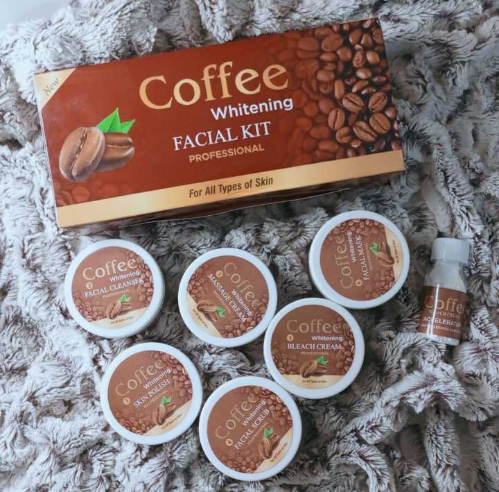 Coffee Facial Kit with Bleach – Whitening Facial for All Skin Types ...