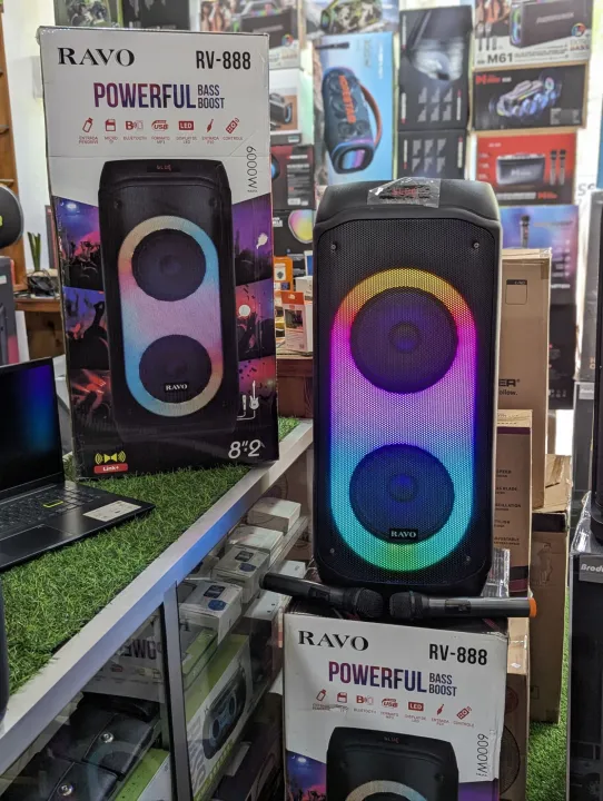 RAVO (NDR) 888 HIGH POWER OUTDOOR PARTY SPEAKERS WITH DUAL MIC | Daraz.lk