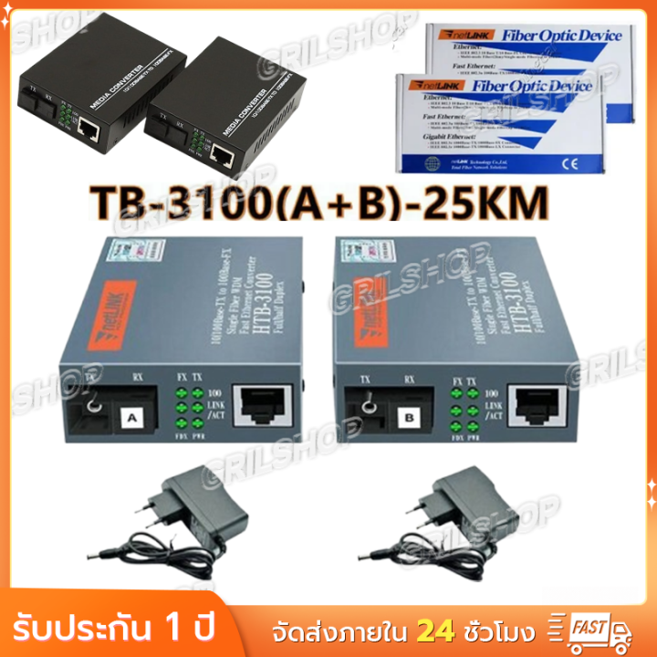 【Cod】netlink Gigabit media converter 10/100/1000 Mbps HTB-GS-03 (a/b ...