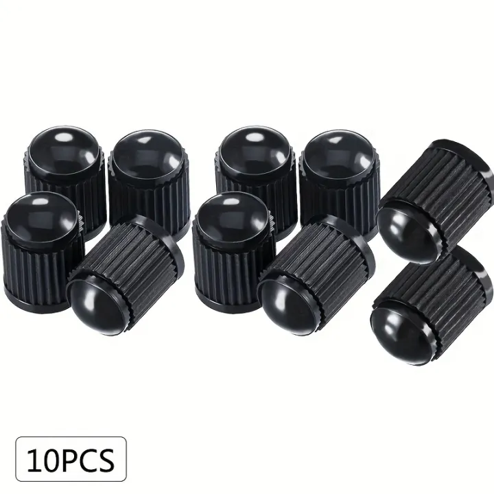 10PCS/50PCS/100PCS tire valve stem cap car bicycle tire black plastic ...