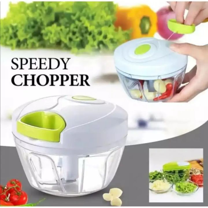 Japanese Blades Manual Crank Chop Food Processor - All-in-One Hand-Held ...