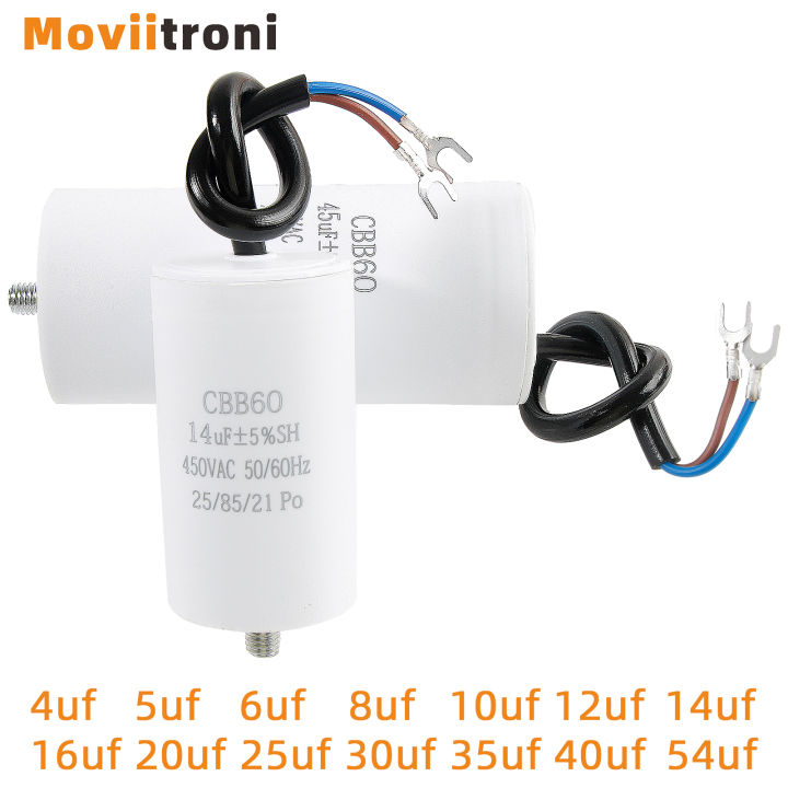 CBB60 Motor Run Capacitors 450VAC Electric Replacement Start Capacitor ...