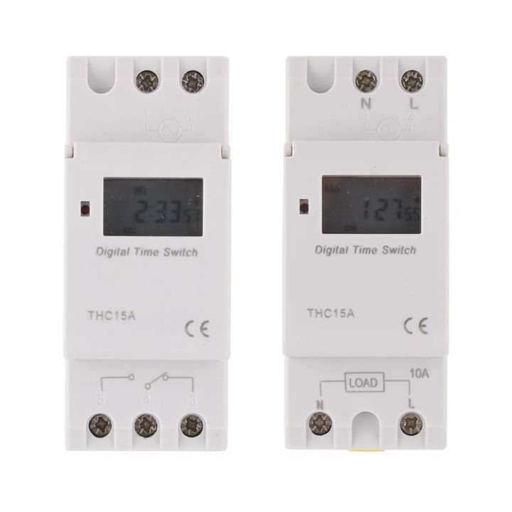 1pc Electronic Weekly 7 Days Programmable Digital Timer Switch Relay Control 220V 230V 8A 10A ...