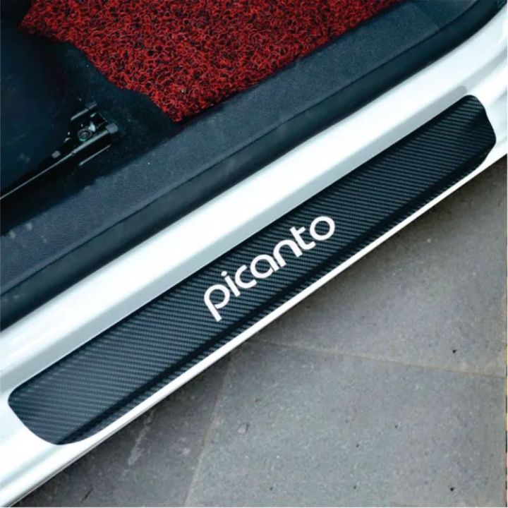 4psc customized carbon fiber vinyle door protector sticker for kia ...