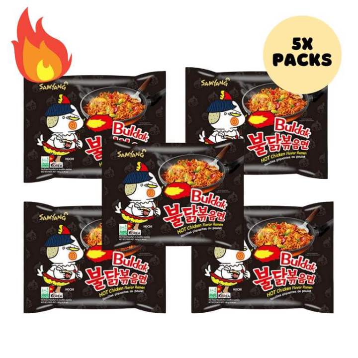 Korean [Fire Level 4x Spicy] Samyang Buldak Ramen Noodles - Hot Black ...