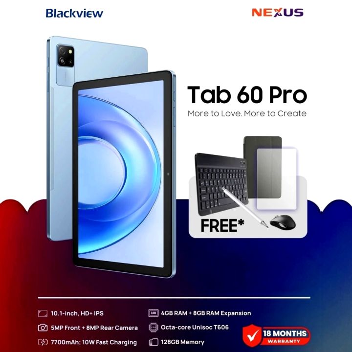 Blackview Tab 60 Pro 4G LTE DUAL SIM 4GB+8GB RAM 128GB | TRCSL APPROVED ...