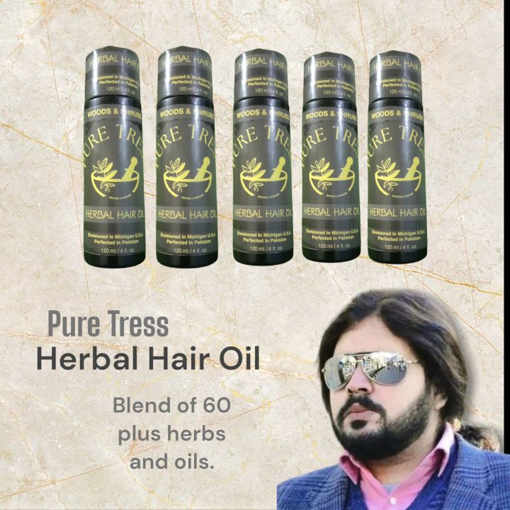 Pure Tress Herbal Hair Oil For Healthy Black and Straight Hair. | Daraz.pk