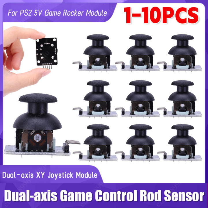 1-10PCS For Arduino Joystick Breakout Module Pin Dual-axis Joystick for PS2 5V Control Lever ...