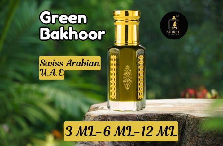 Green Bakhoor- Swiss Arabian- Traditional Sweet Attar- 3 ML| 6 ML| 12 ...
