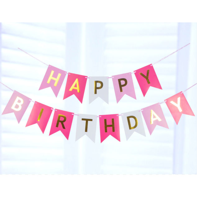 Happy birthday banner bunting banners birthday party decorations (ready ...