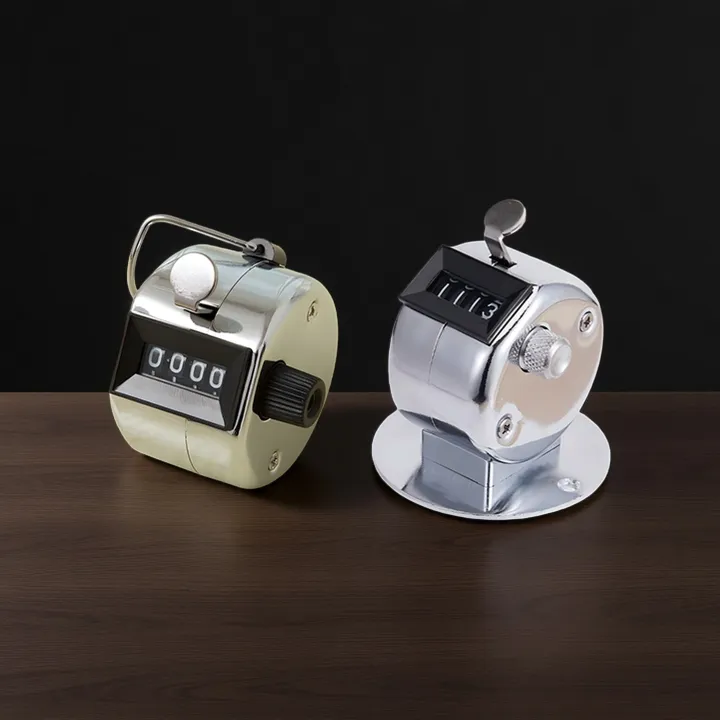 Easy To Use NEW 4 Digit Hand Tally Counter Manual Clicker Golf Training ...