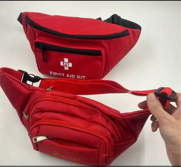 First aid kit with waist belt # 12 medical items including # ခါးပတ်ပါ ရ ...