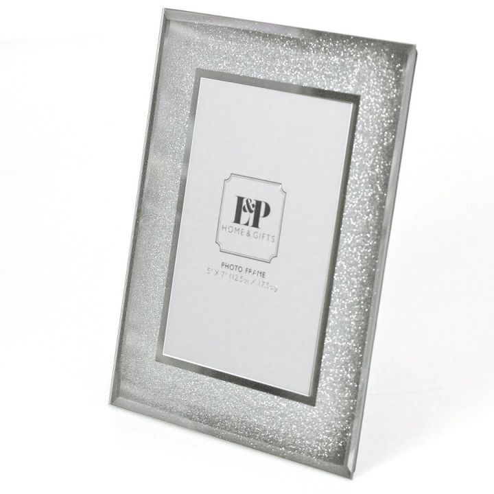 Silver Glitter stylish Photo Frame | Daraz.com.np
