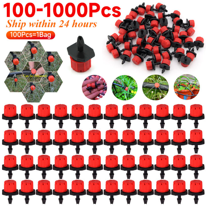 100-1000Pcs Garden Drip Irrigation Adjustable Water Sprayer Garden ...