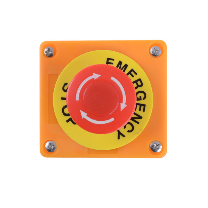 Red Sign Emergency Stop Mushroom Push Button Switch NO+NC AC660V/10A ...