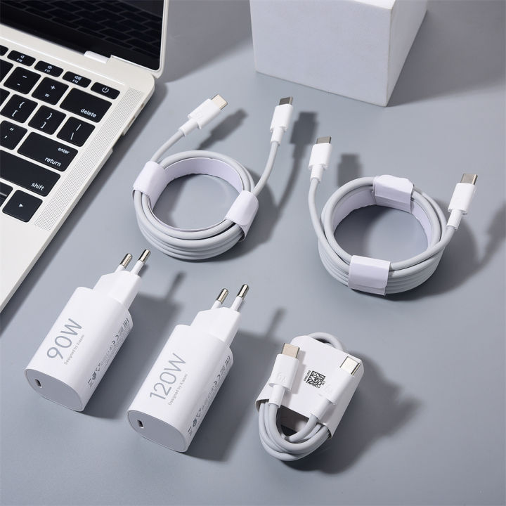 Xiaomi 120W 90W EU Charger Turbo Charging Wall Power Adapter 1/1.5/2 M ...