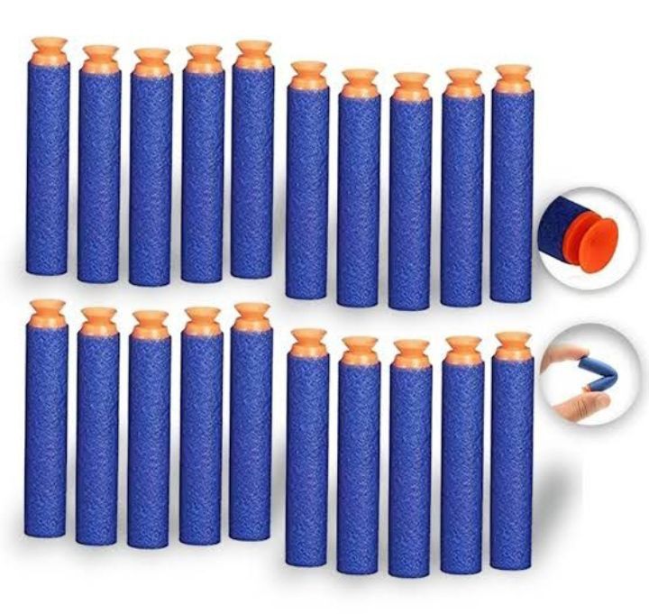 LHot Fire Gun Bullet Soft Foam Dart for Nerf Gun Refill Sticky Head ...