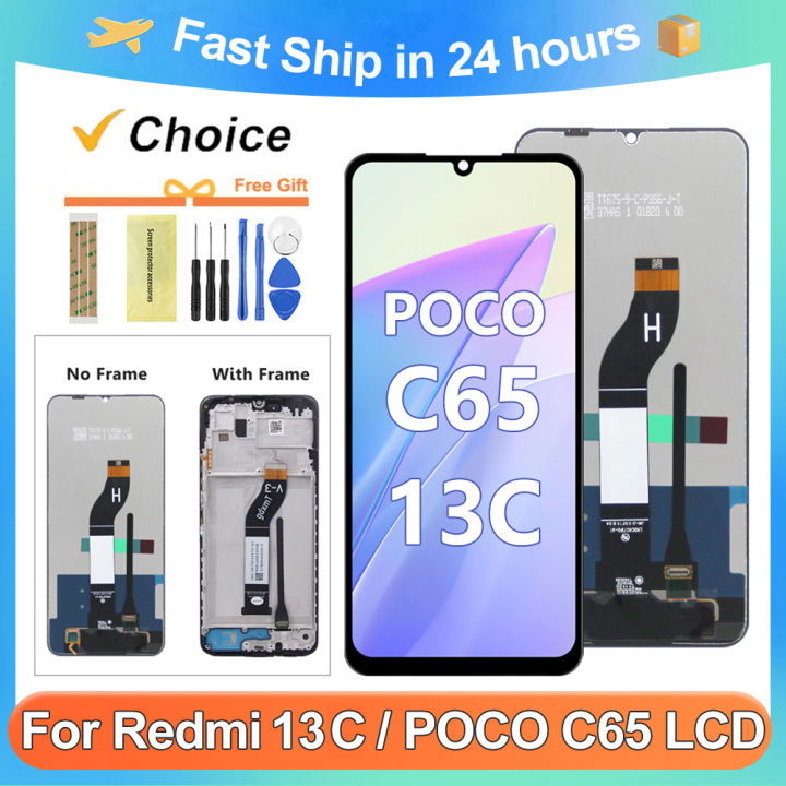 For Xiaomi Redmi 13C OEM For Xiaomi Poco C65 6.74''23100RN82L LCD Display Touch Screen Digitizer ...