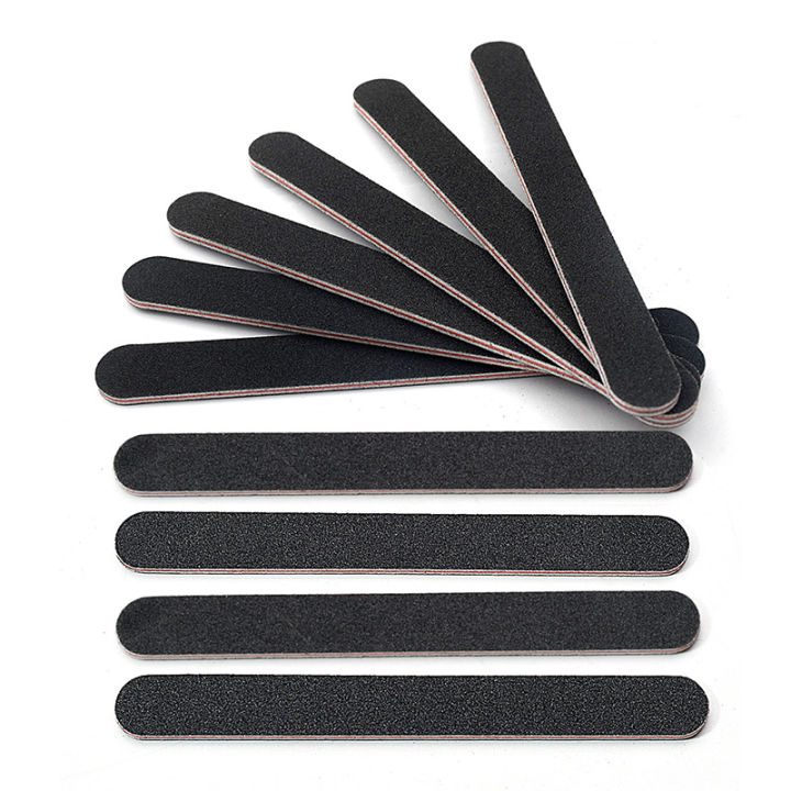 5pcs/10pcs Nailfile Professional Nail Buffer Black Sandpaper Strong ...