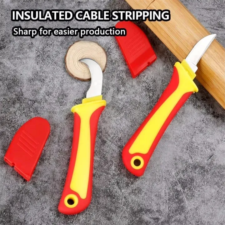 Insulated Knife Electricians Wire Stripper Cable Stripping Snips ...