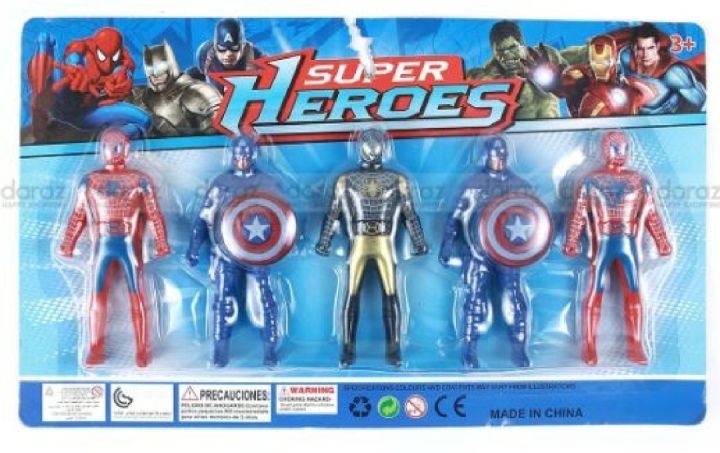 Supper Heroes Avengers 5 Super Hero Toy Set Action Figures | Daraz.com.bd