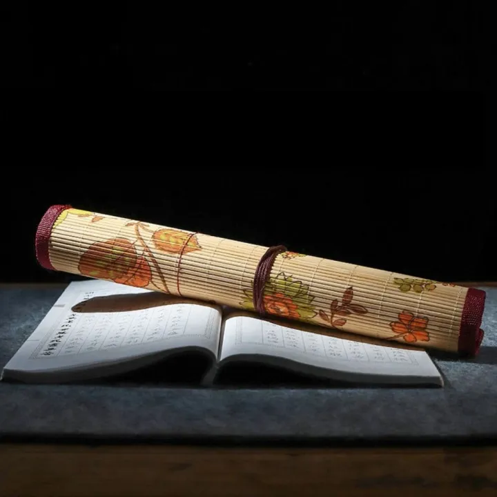 Retro Chinese style Painting Brushes Holder Calligraphy Pen Case ...