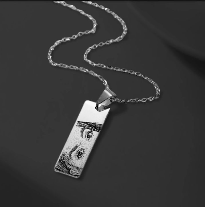 Customized Eyes Engraved Necklace Personalize Your Eyes Picture on ...