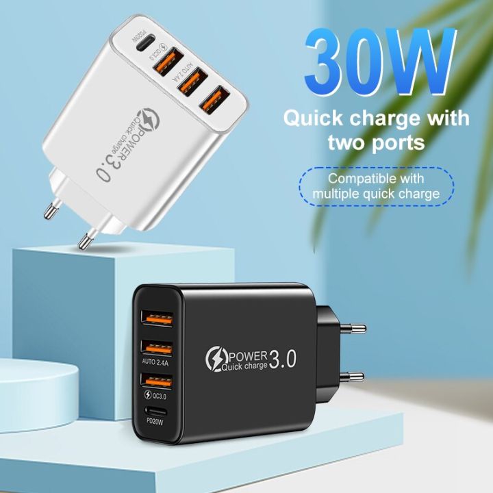 New Fast Charging US Standard Euro Standard Charger 3USB Type C Mobile ...