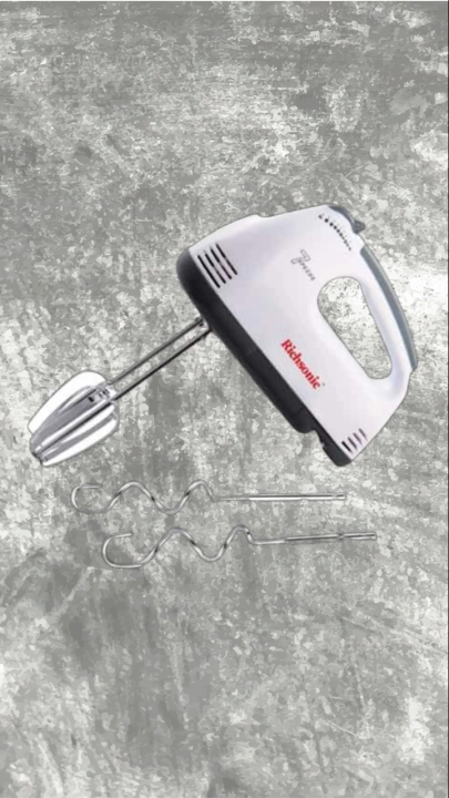 Richsonic RH-501 Hand Mixer – 150W | 5-Speed Control | Beaters & Dough ...