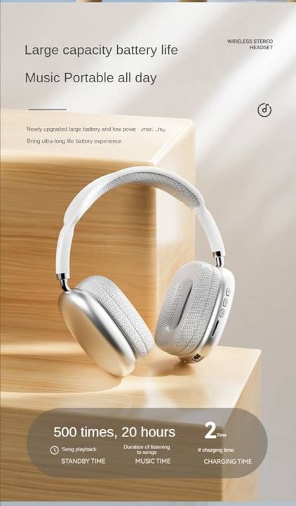 P9 PRO Max Wireless Bluetooth Headset With Mic Noise Cancelling ...