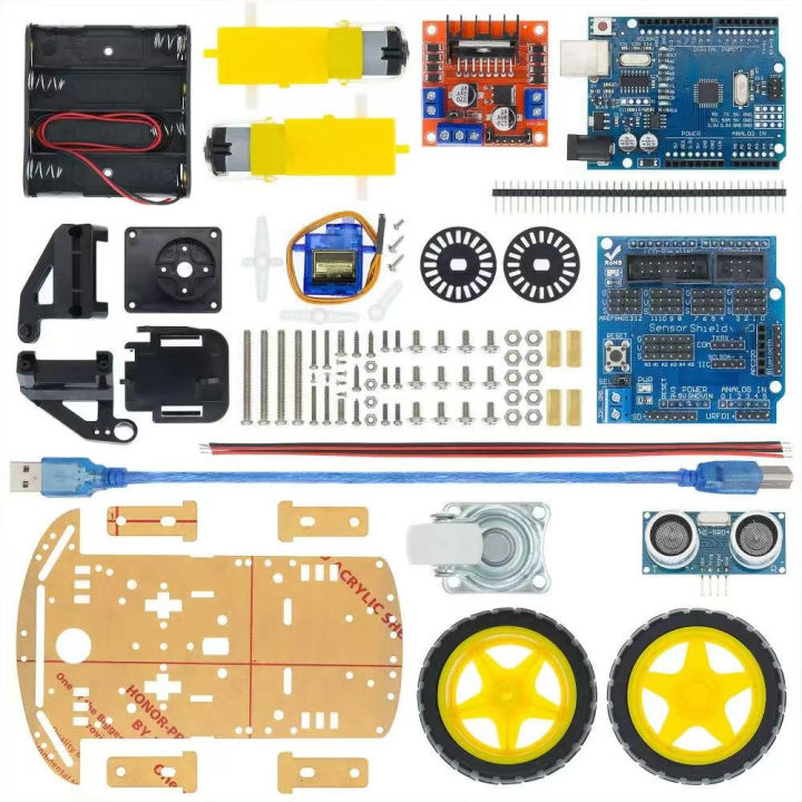 Smart Electronics Motor Smart Robot Car Chassis Kit Speed Encoder ...