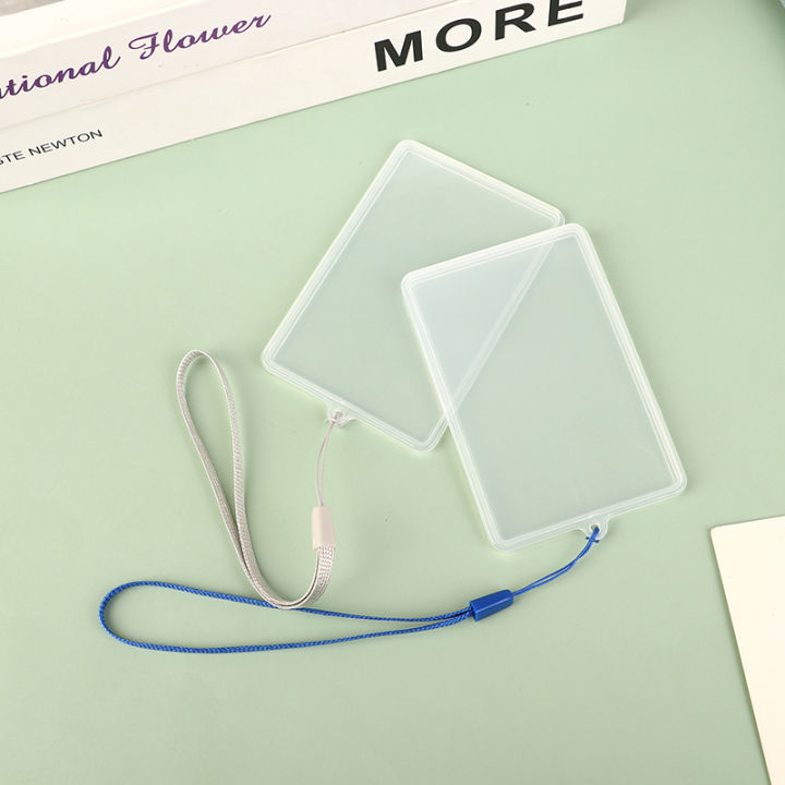 Transparent Flip Case Cover ID Card Holder with Lanyard Name Tag ...