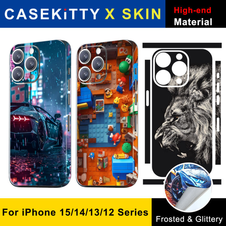 CASEKiTTY Skin Wrap For iPhone 15 Pro Max Sticker 14 Plus Back Film 13 ...