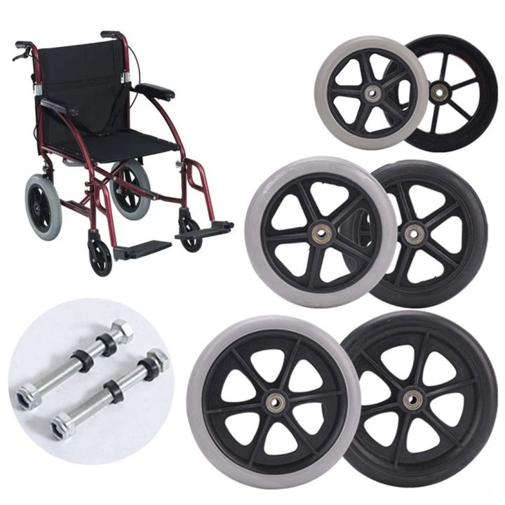 6 Inch Wheels Smooth Flexible Heavy Duty Wheelchair Front Castor Solid ...