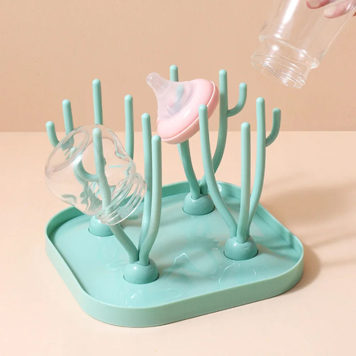 Baby Bottle Drying Rack Feeding Cup Holder Removable Tree Shape Rack ...