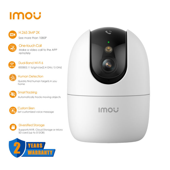 IMOU Ranger 2 Pro 3MP Dual Band Wi-Fi 6 one Touch Calling Wifi Camera ...